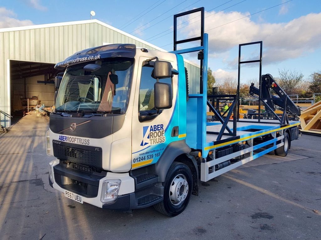 Our New Hiab Lorry Provides Faster Truss Delivery - Aber Roof Truss