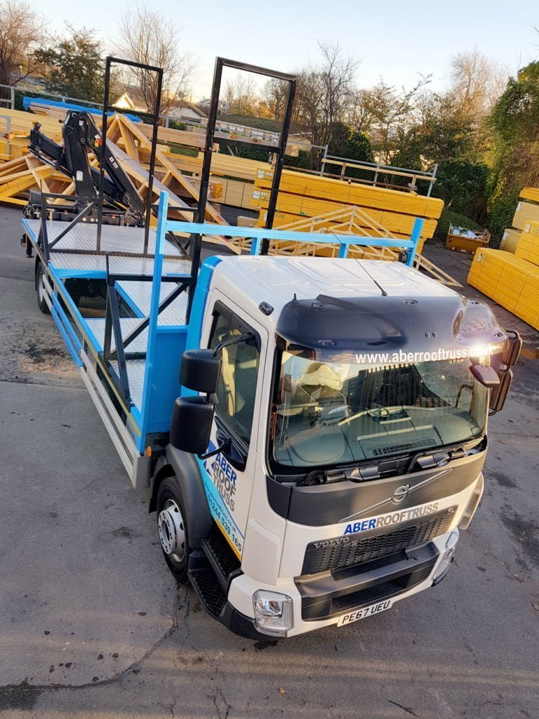 Our New Hiab Lorry Provides Faster Truss Delivery - Aber Roof Truss